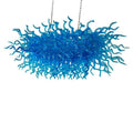 Aqua Light Hand Blown Glass Chandelier Dining Room – ATY Home Decor