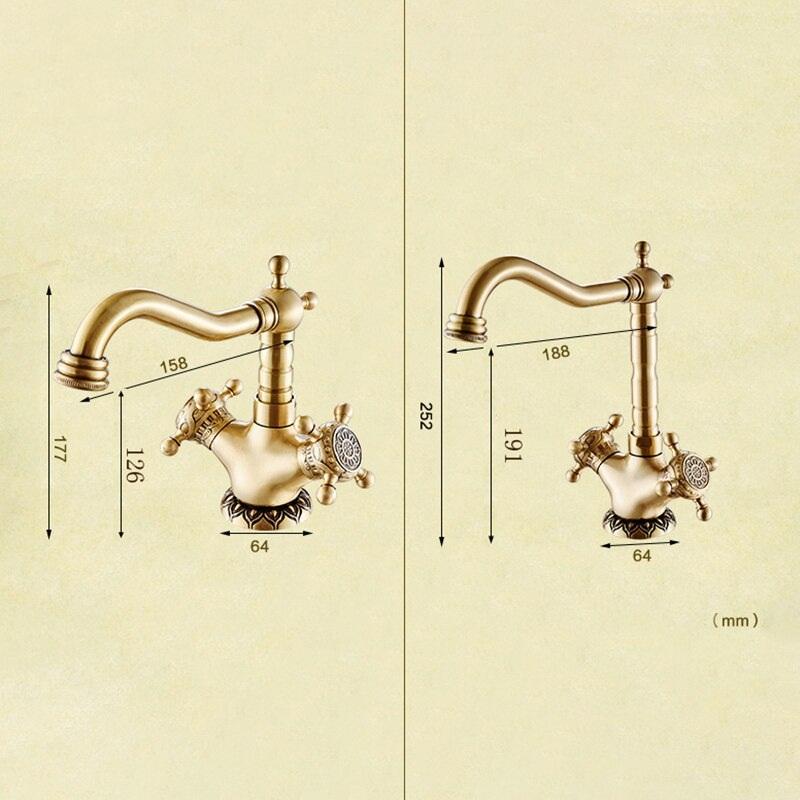 Antique Brass Basin Faucets Bathroom Tap – ATY Home Decor