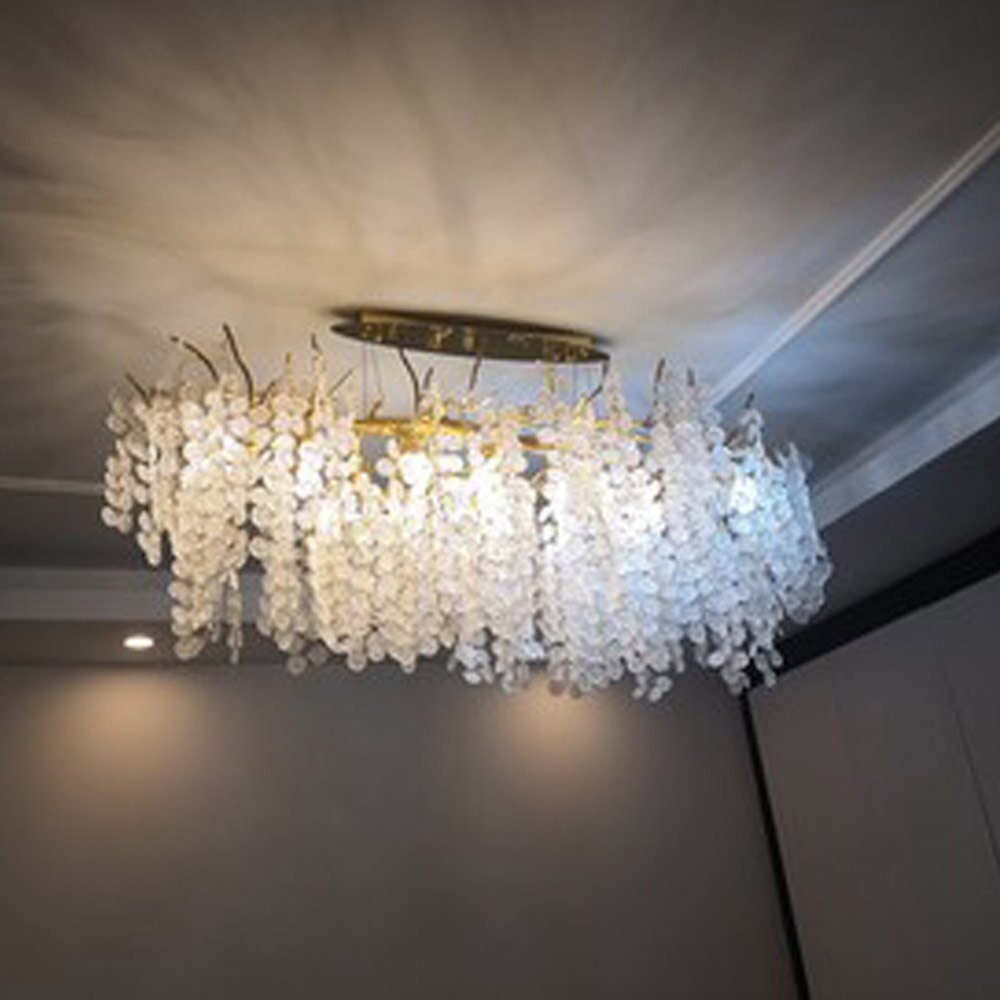 Luxury Design Glass Chandelier Lighting For Living Room Luminaire Plaf ...