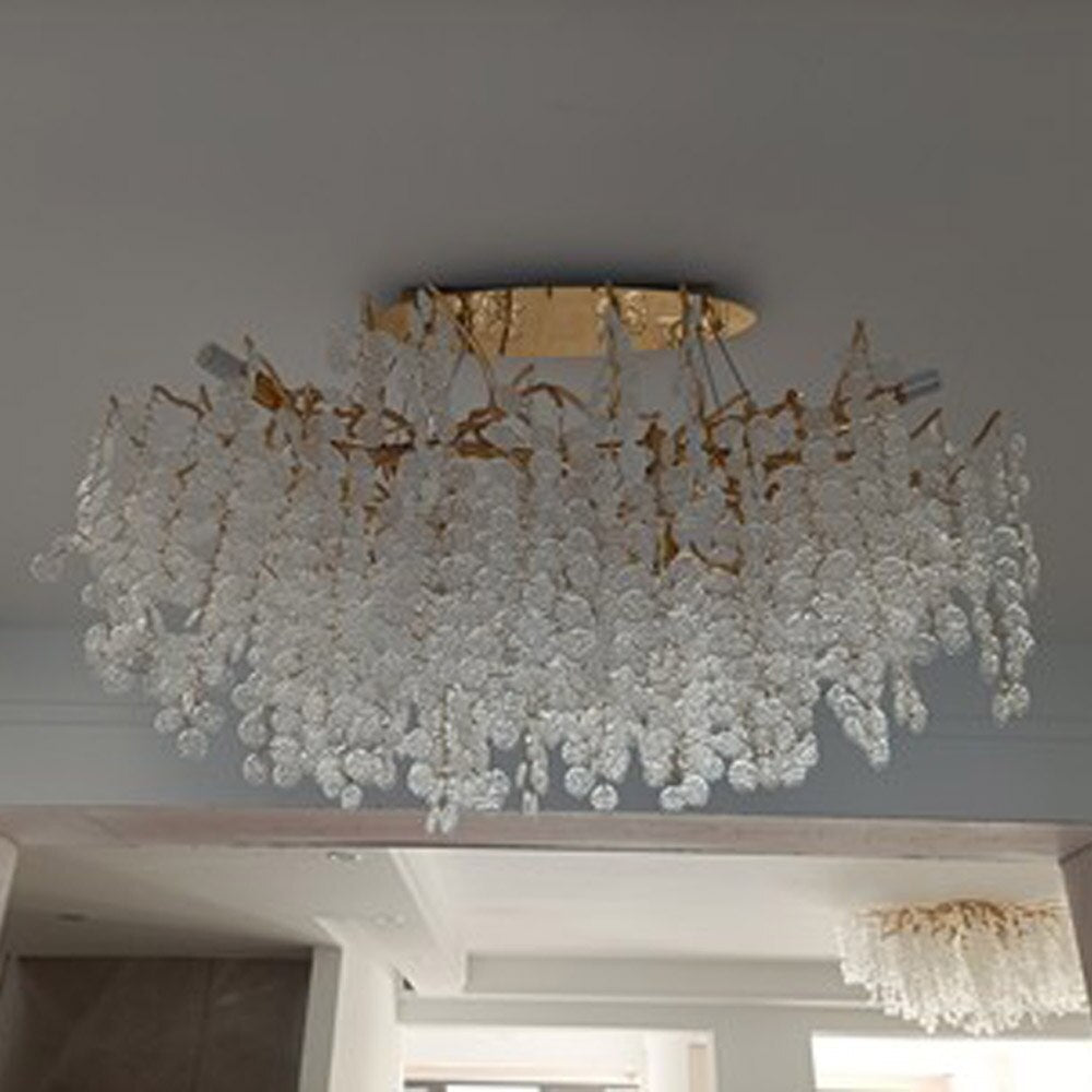 Luxury Design Glass Chandelier Lighting For Living Room Luminaire Plaf ...