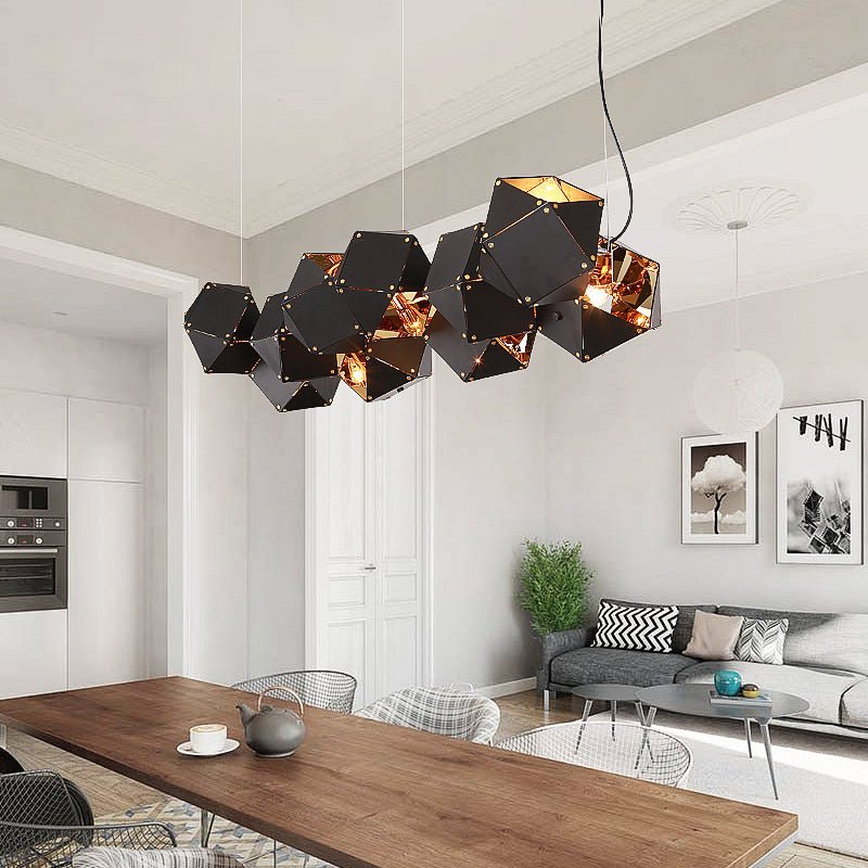 Modern Metal Creative Pendant Light for Living Room Dining Room Circul ...