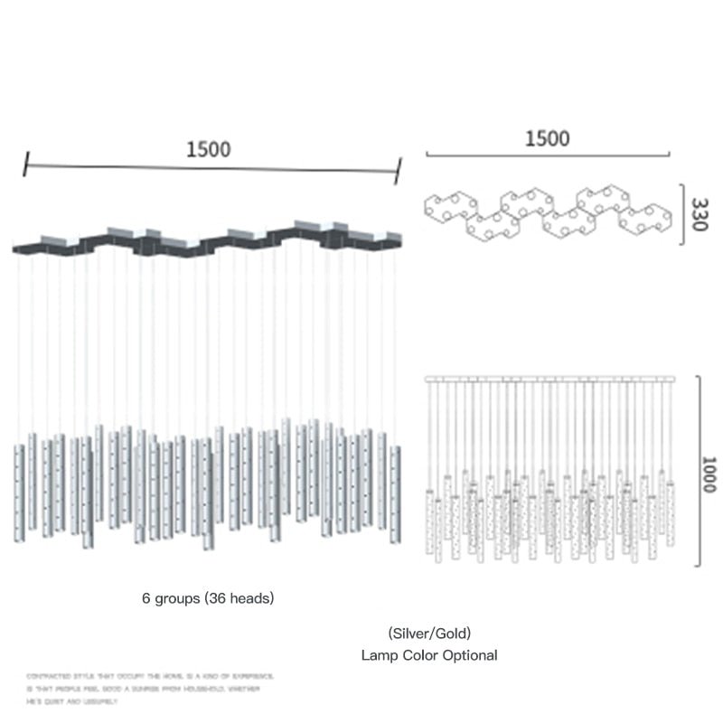 Modern Nordic Tube Shape LED Chandelier For Dining Room – ATY Home Decor