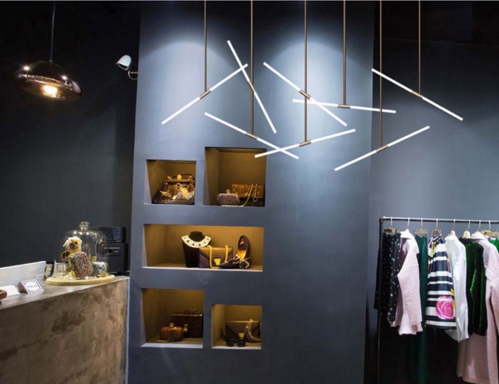 Tube Branch LED Pendant Light Loft Lamp Office – ATY Home Decor