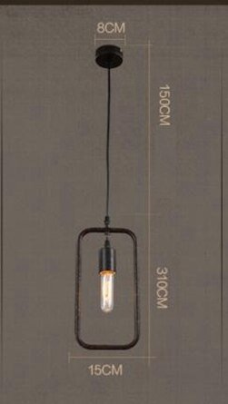 Simple Industrial Metal Structure Lamp Pendant Light For Dining Study ...